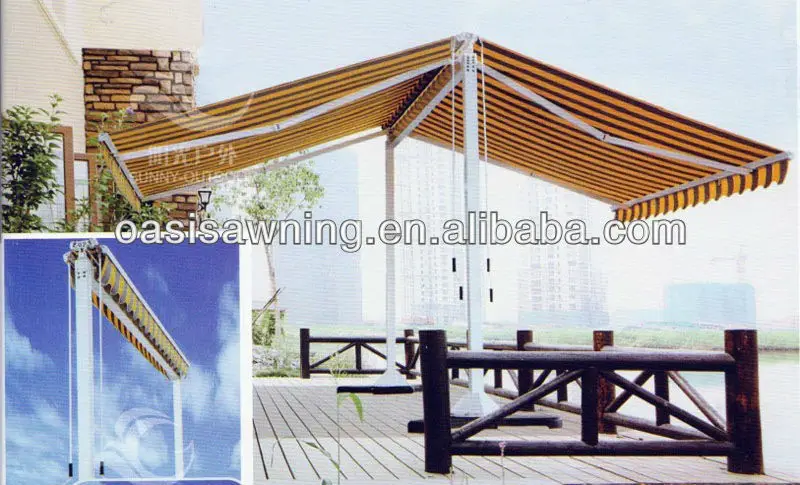 Collapsible Temporary Freestanding Awning with Remote Control