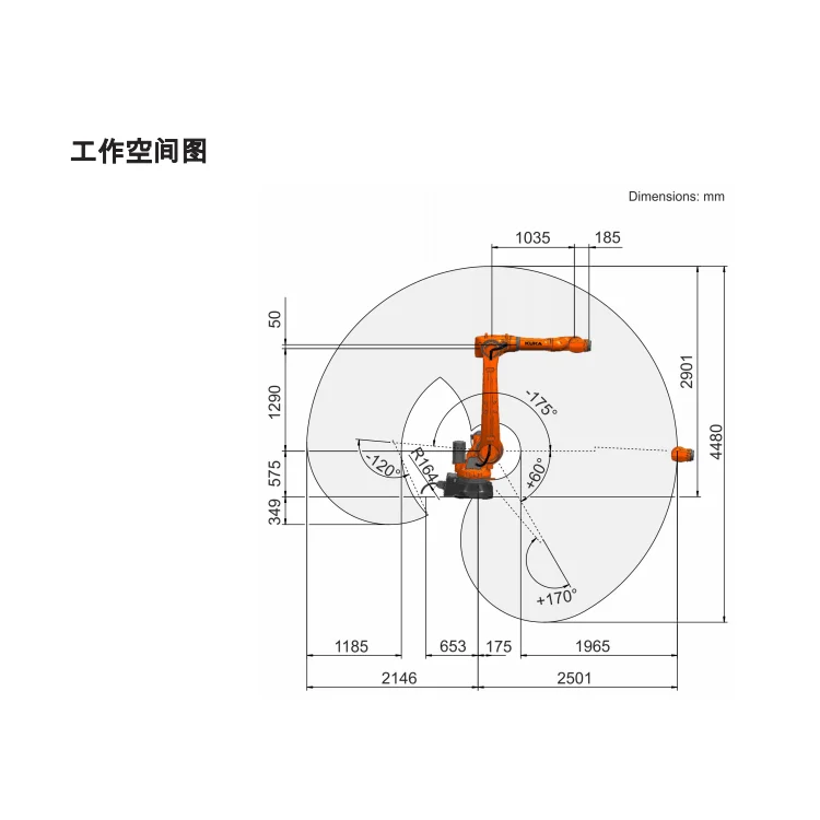 6 Axis Industrial Robot Kuka Kr 50 R2500 With Kuka Krc4 Cabinet As Work ...