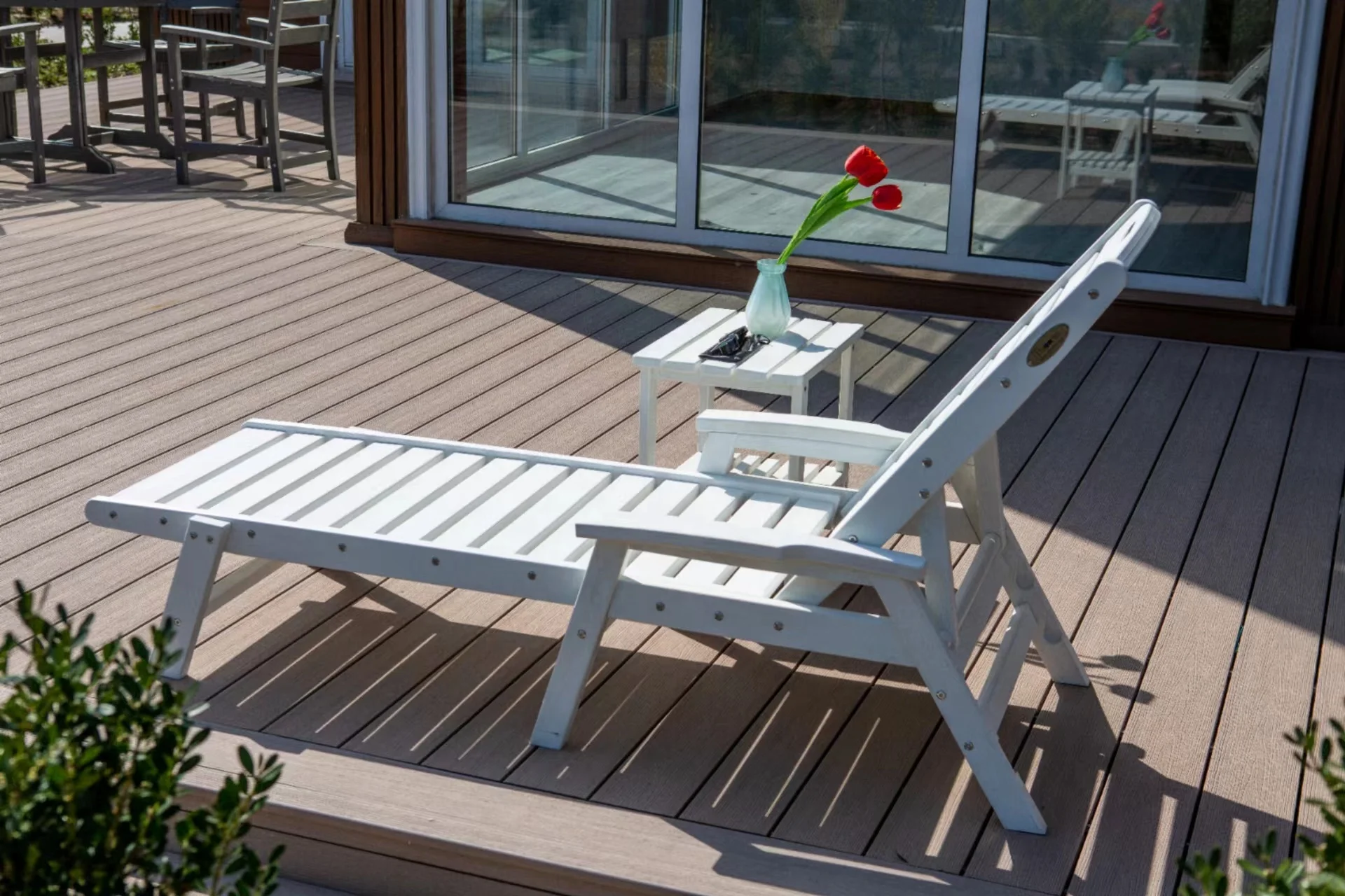 Swimming Pool Chaise Lounge Plastic HDPE Outdoor Furniture Sun Lounge ...
