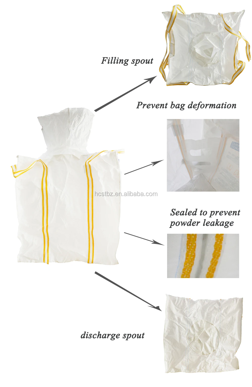 Polypropylene Woven 1 Ton Pp Maxi Bulk Fibc Container Big Jumbo Bag For ... Polypropylene Woven 1 Ton Pp Maxi Bulk Fibc Container Big Jumbo Bag For ...
