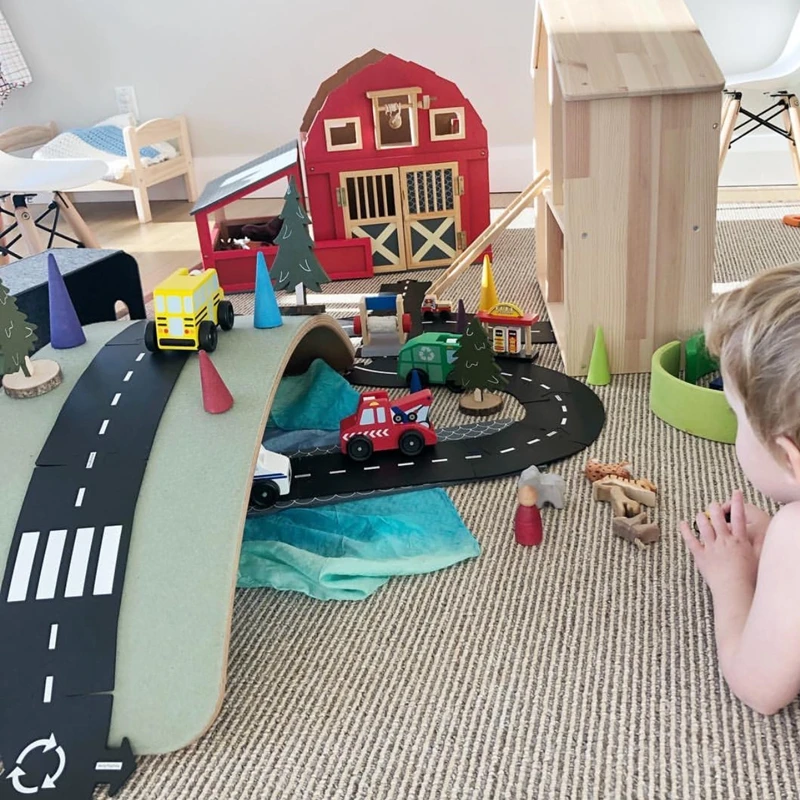 Flexible Race Track Toy Road Set Plastic Splicing Car Track Puzzle Toy ...