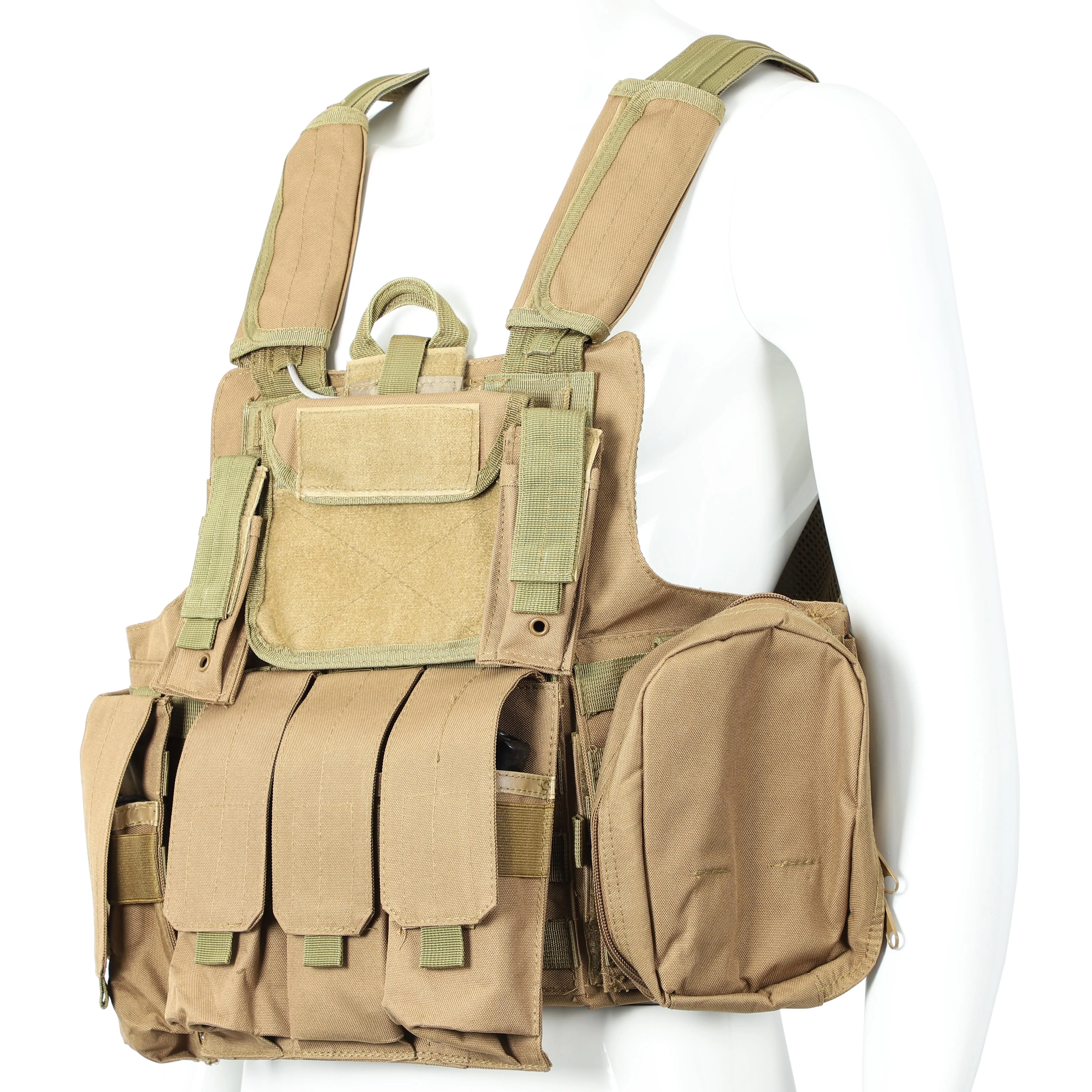 Unisex Tactical Vest Cs Field Camouflage Vest Molle Outdoor Combat ...