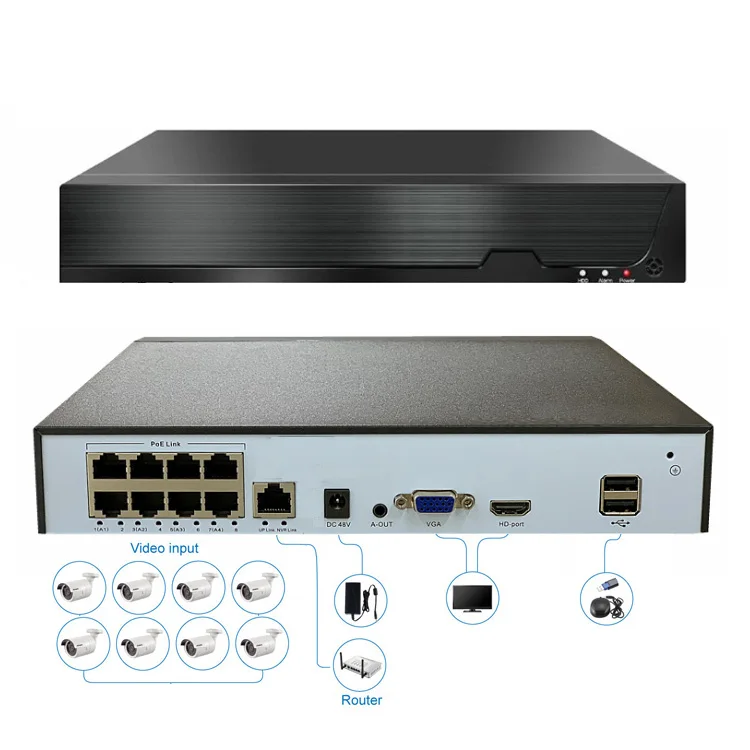 8MP IP Camera Security System with Audio & Night Vision