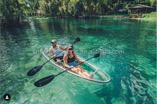 Clear Plastic Boat - Durable 2 Person Kayak for Drifting