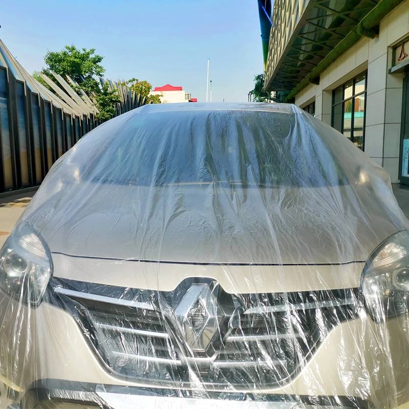 Universal Transparent Plastic Car Covers - Waterproof & Dustproof