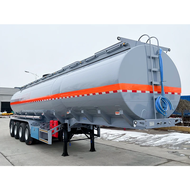 4 Axles Transport Trailer Fuel Tank Semi Trailer 42000 Liters Fuel ...