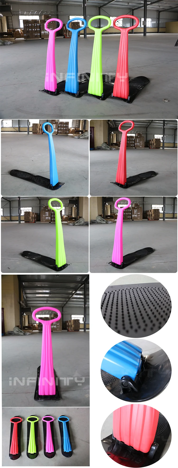 Plastic Foldable Snowboard Sled Snow Scooter Ski Sledge - Buy Foldable ...