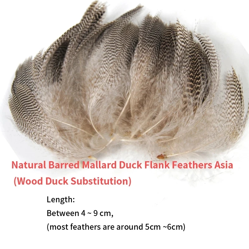 Natural Barred Mallard Duck Flank Feathers for Fly Tying