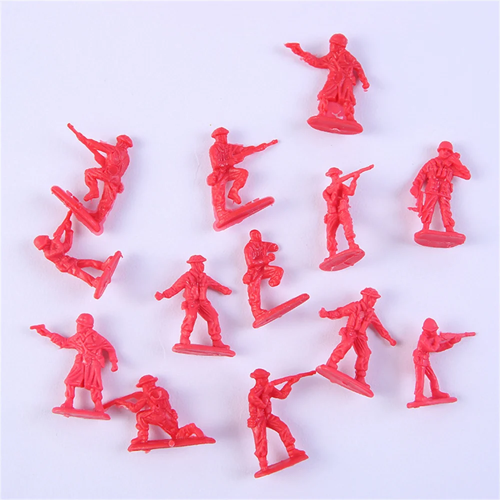 3cm Mini Army Soldiers Various Pose Toy Plastic Army Men Action Figures ...