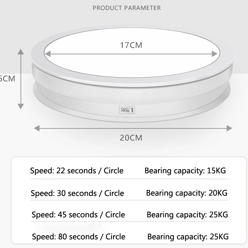 Variable Speed Electric Rotating Display Table 360 Degree Rotating ...