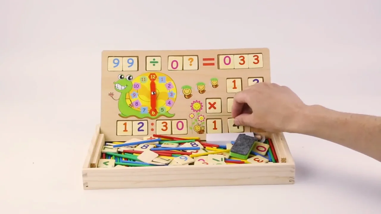 Wooden Toy Math Puzzle Educational Wooden Toy Digital Stick Toy - Buy ...