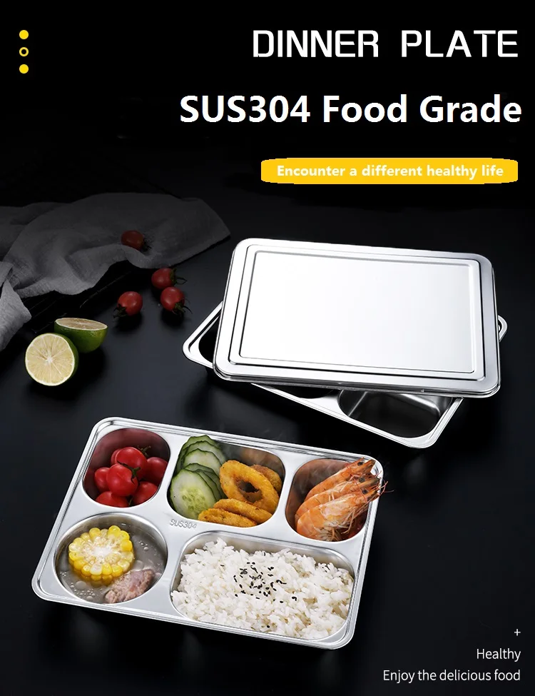 Nansheng Stainless Steel Food Trays with Divided Compartments