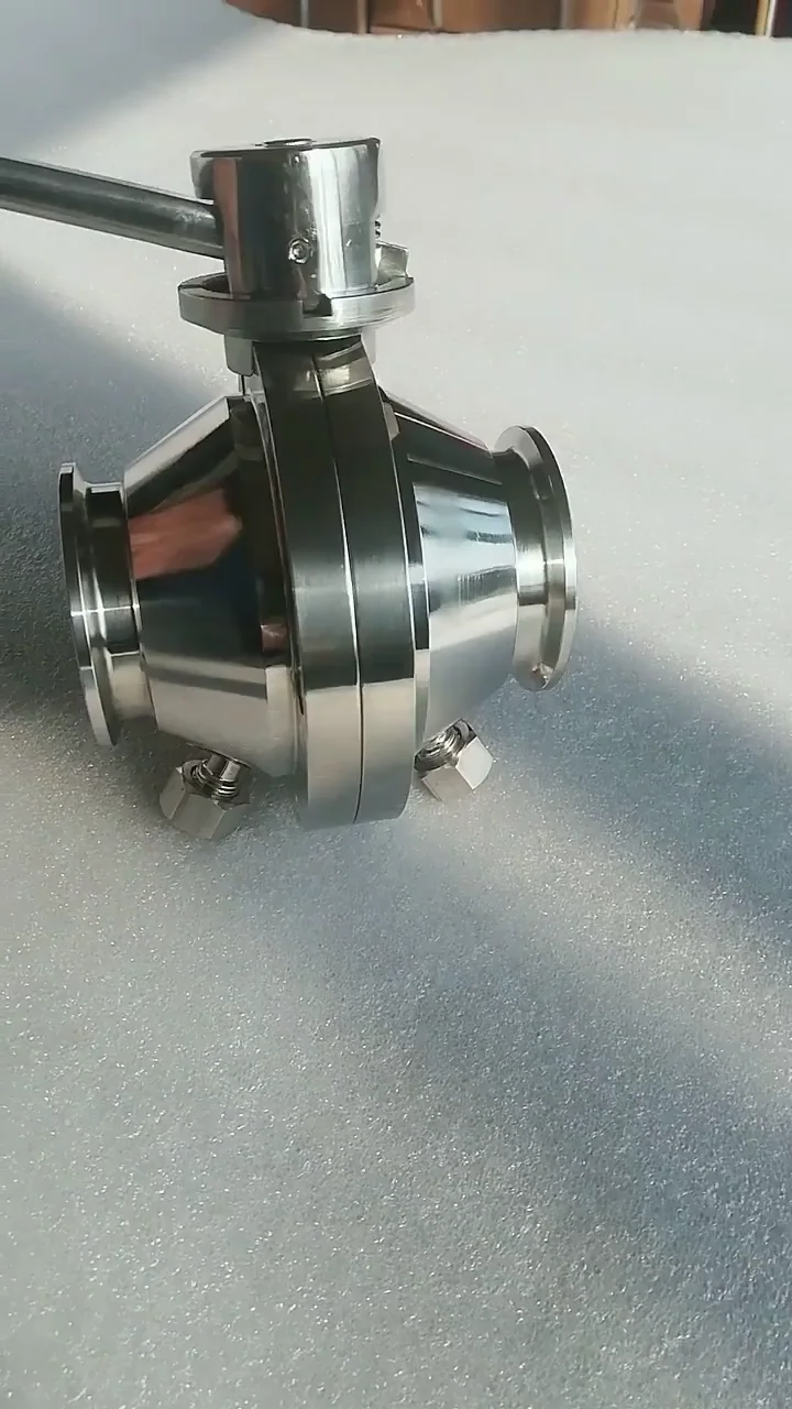 Sanitary Triclamp 1.5" Ss304 Butterfly Ball Valve With Cip/sip Drain ...