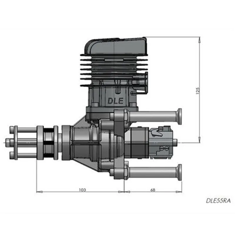 DLE DLE55RA 55CC Gasoline Engine for RC Airplane Performance