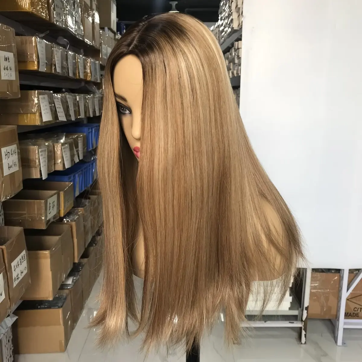 Luxury European Human Hair Bone Straight Jewish Silk Top Wig - Buy 100% ...