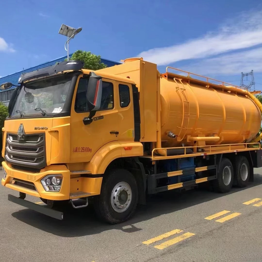 Sinotruk Howo 20m3 Sewage Septic Tank Vacuum Hose Tank Car Fecal Sludge ...