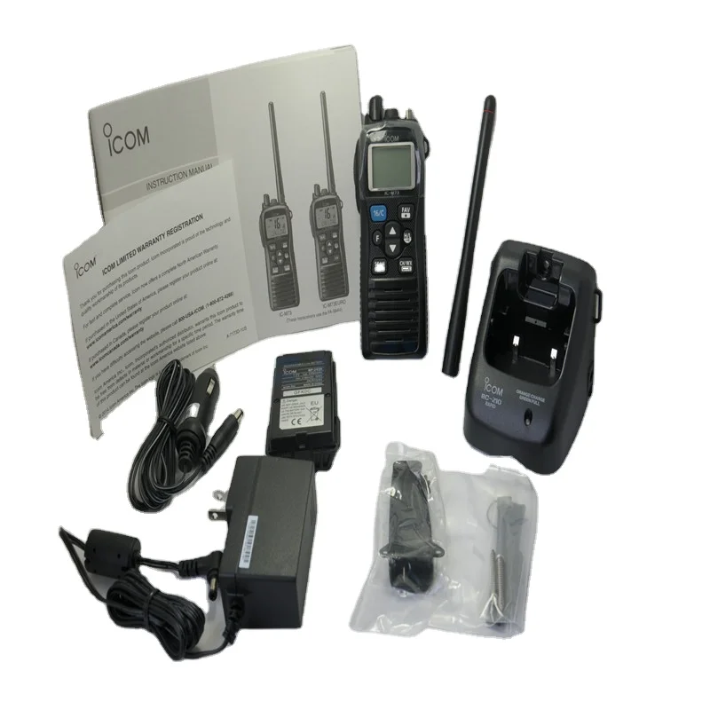 Icom IC-M73 VHF Marine Portable Communication Radio Long Range Two Way ...