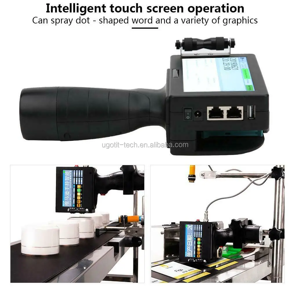 Self-cleaning Handheld Inkjet Coding Machine Continuous Batch Code Bottle Inkjet Printer For ...