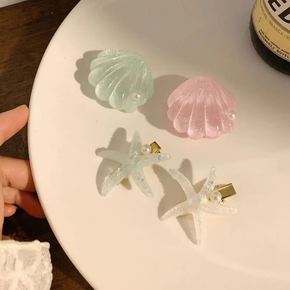 High Quality Mint Green Sea Shells Hairclips Starfish Metal Hairpin for ...