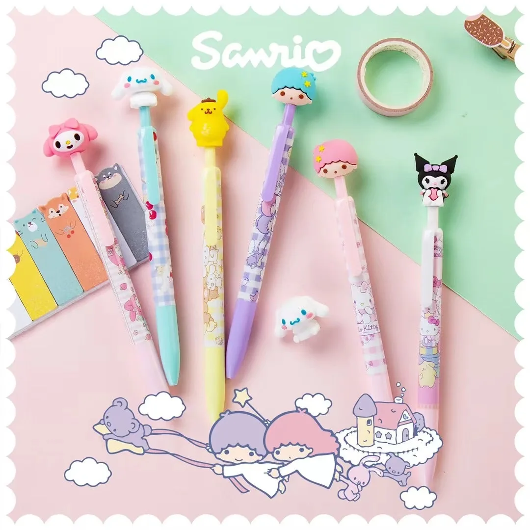 Cute Sanrio Family Animation Button Pen Kuromi Melody Pudding Dog ...