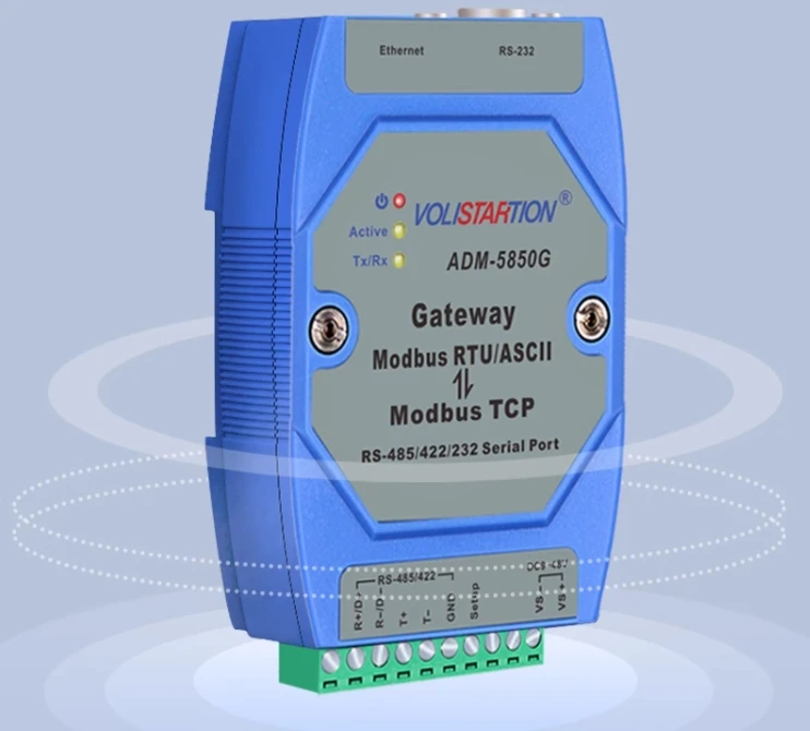 ADM-5850G Industrial Modbus Gateway - RTU to TCP Conversion