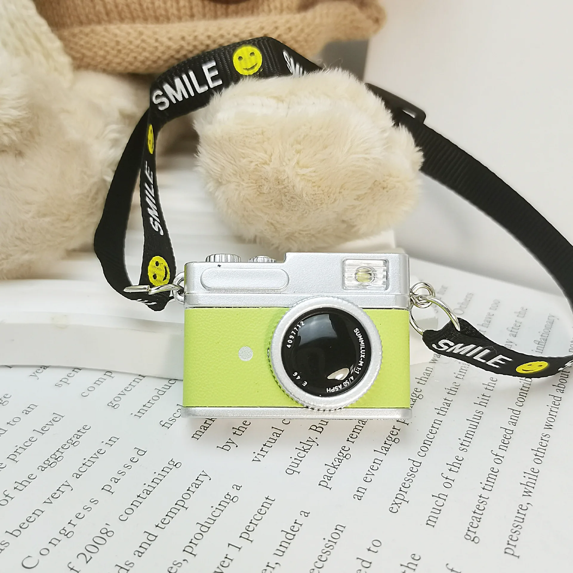 3D Simulated Camera Retro Keychain Mini Camera Lens Key Chain Pendant ...