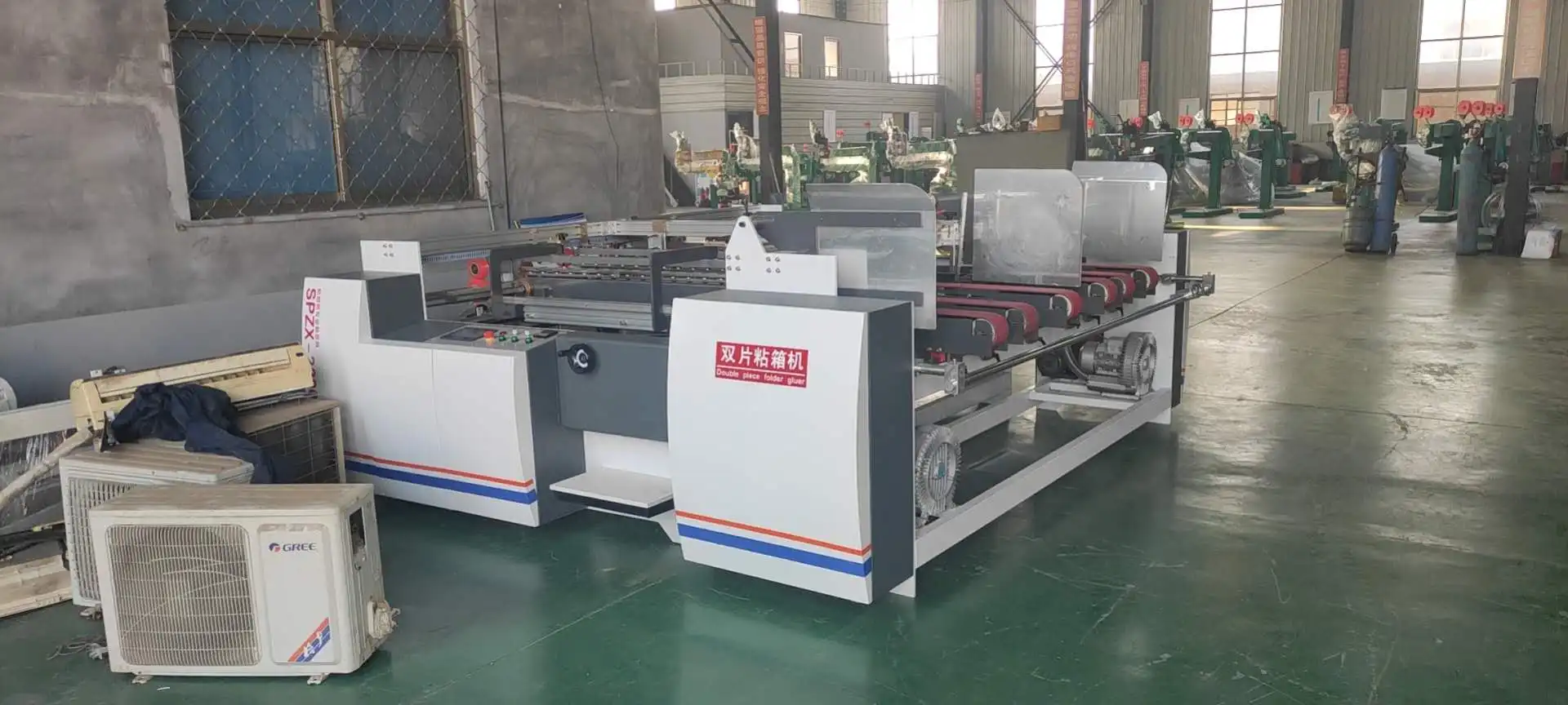 QH-Double Pcs Corrugated Carton Box Folder Gluer Making Machine ...