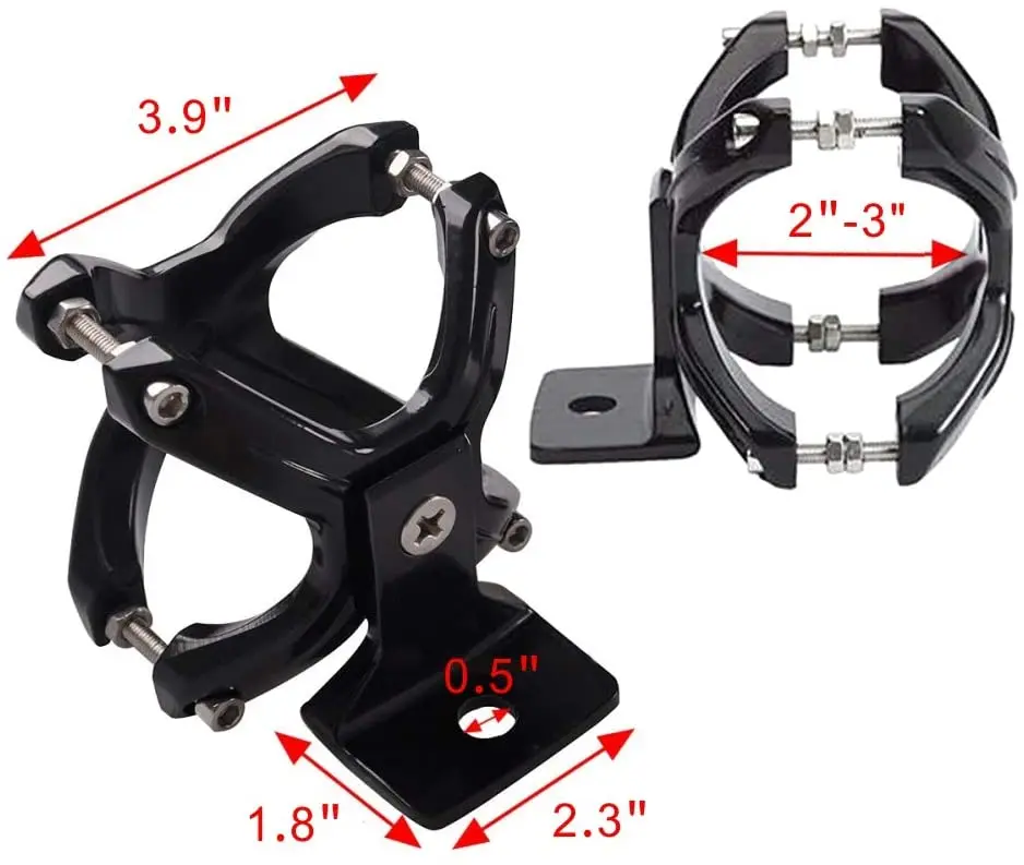 Adjustable LED Work Light Bracket Tube Bumper Roll Bar and Cage ...