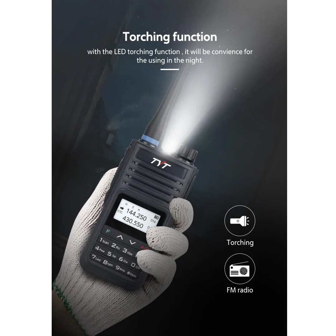 Tyt Th-uv99 Tahan Air Ip67 Dual Band 10w Walkie Talkie 200 Saluran ...