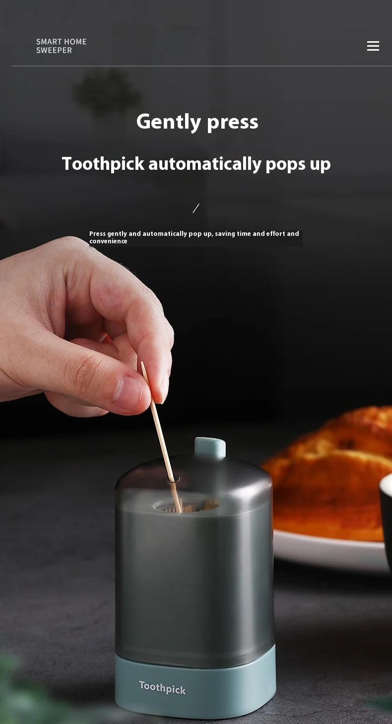 Creative Home Luxury Hotel Toothpick Box High-End Bamboo Tube Press ...