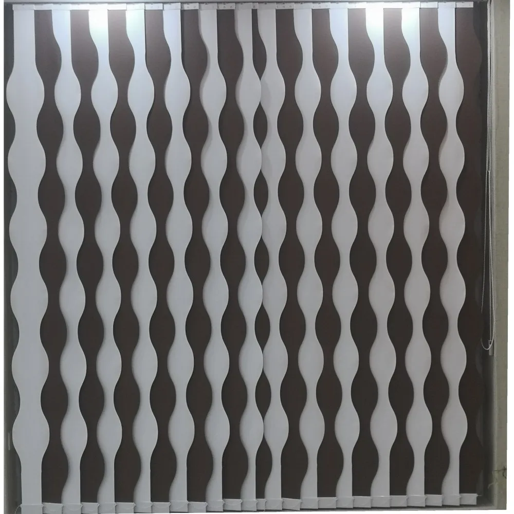 Modern Sheer S Type Slats Vertical Blinds Water Wave Curtain For Living ...