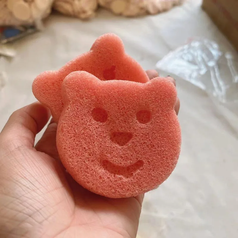 Natural Konjac Powder Puff Sponge Cosmetic Puff for Face Washing ...