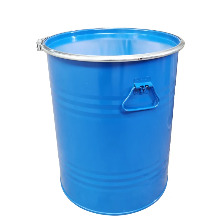 Blue Metal Barrels 60 Liter 15 Gallon Empty Steel Drum For Shipping ...