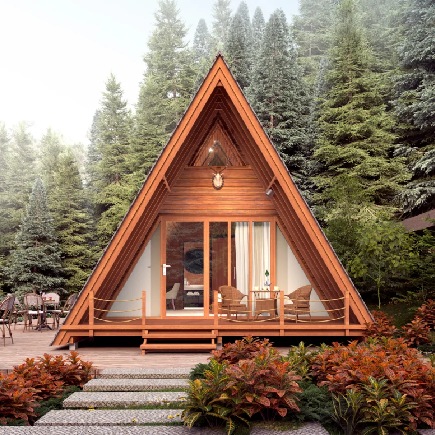 Luxury a-Frame Wooden House - Comfort & Style Combined
