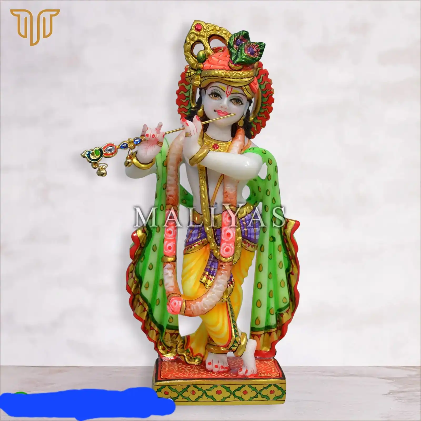 Beautiful Statue Of Lord Krishna White Marble Murti Idol Lord Statue ...