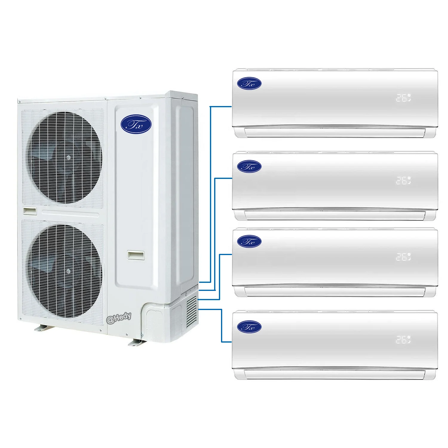 Wall Split Air Conditioner Multi Zone Air Conditioning DC Inverter Air ...