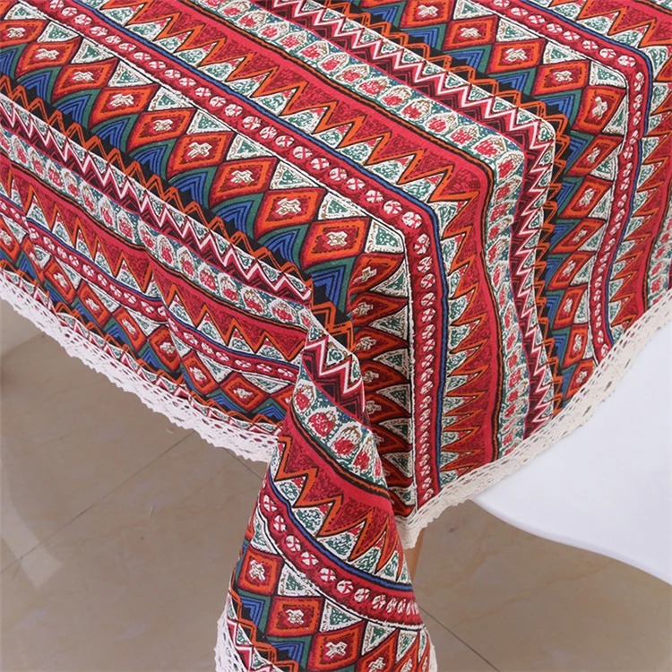 Factory Direct Sales Red Bohemian Style Fashion Flower Kitchen Home ...