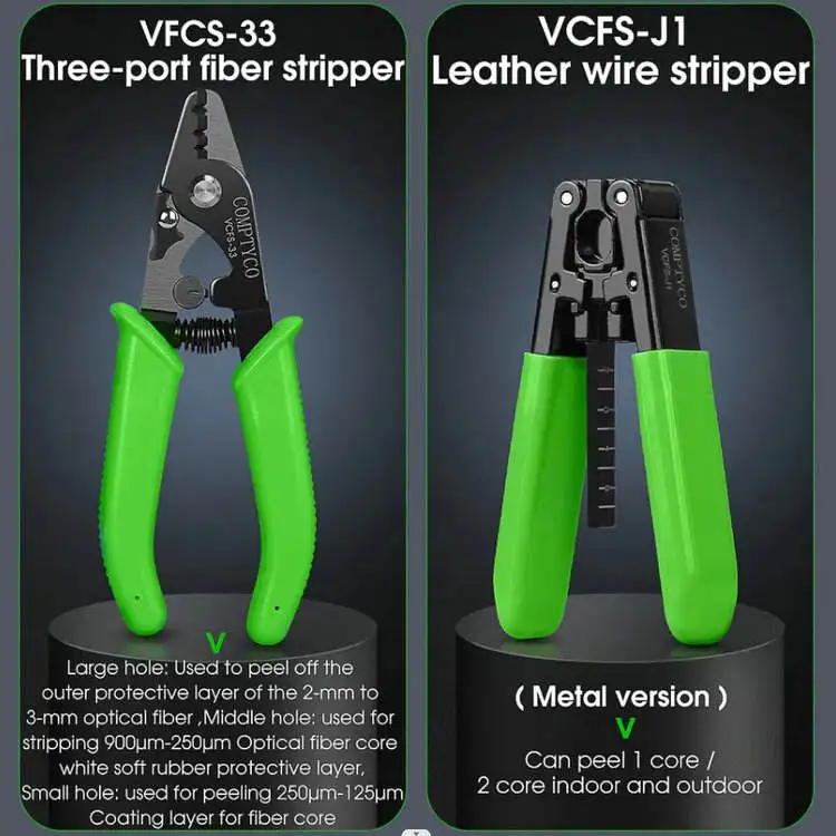 FTTH Fiber Optic Tool Kit with Fiber Cleaver -70~+10dBm Rechargeable ...