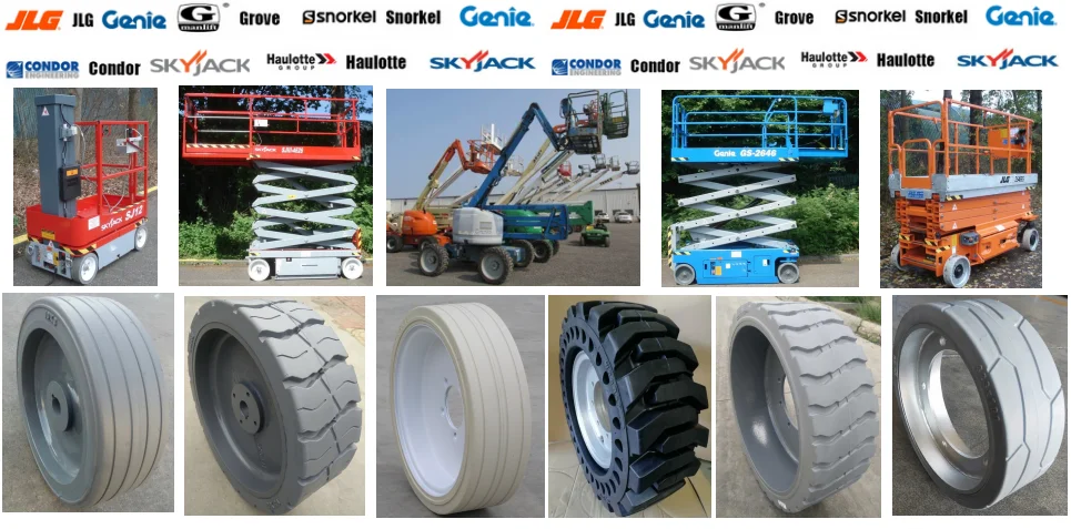 JLG 1001110776 Wheel - Durable Solid Tire for E300A Boom Lift