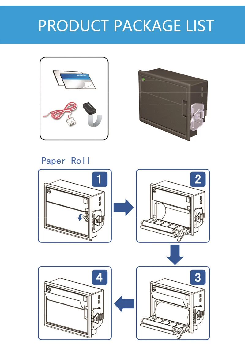 Black Color Panel ACARS Thermal Printer (WH-E19) for Screen Machine