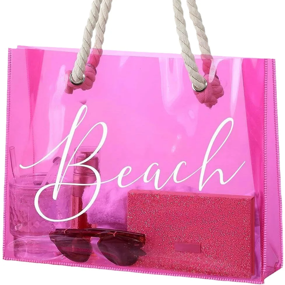Customized Transparent Pink Bags - Fashionable & Durable