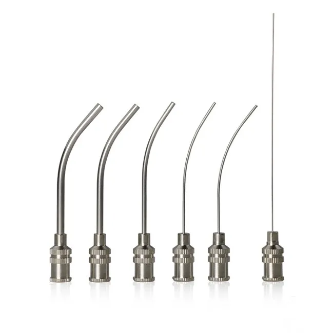 Slignee Stainless Steel Dental Elbow Needle Safe Sterile Curved Needle ...