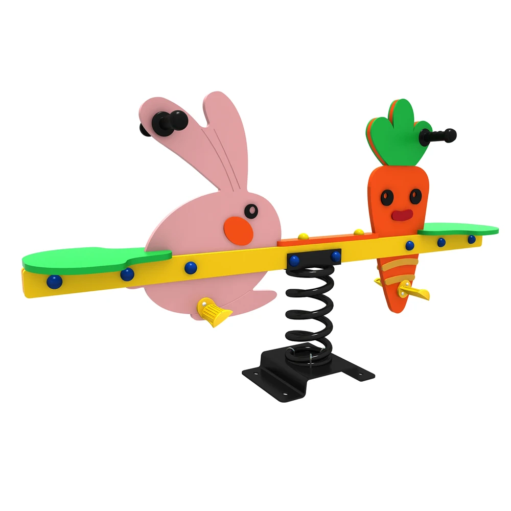 Playground Pe Spring Seesaw Theme Park Equipment Pe Plate Spring Animal ...