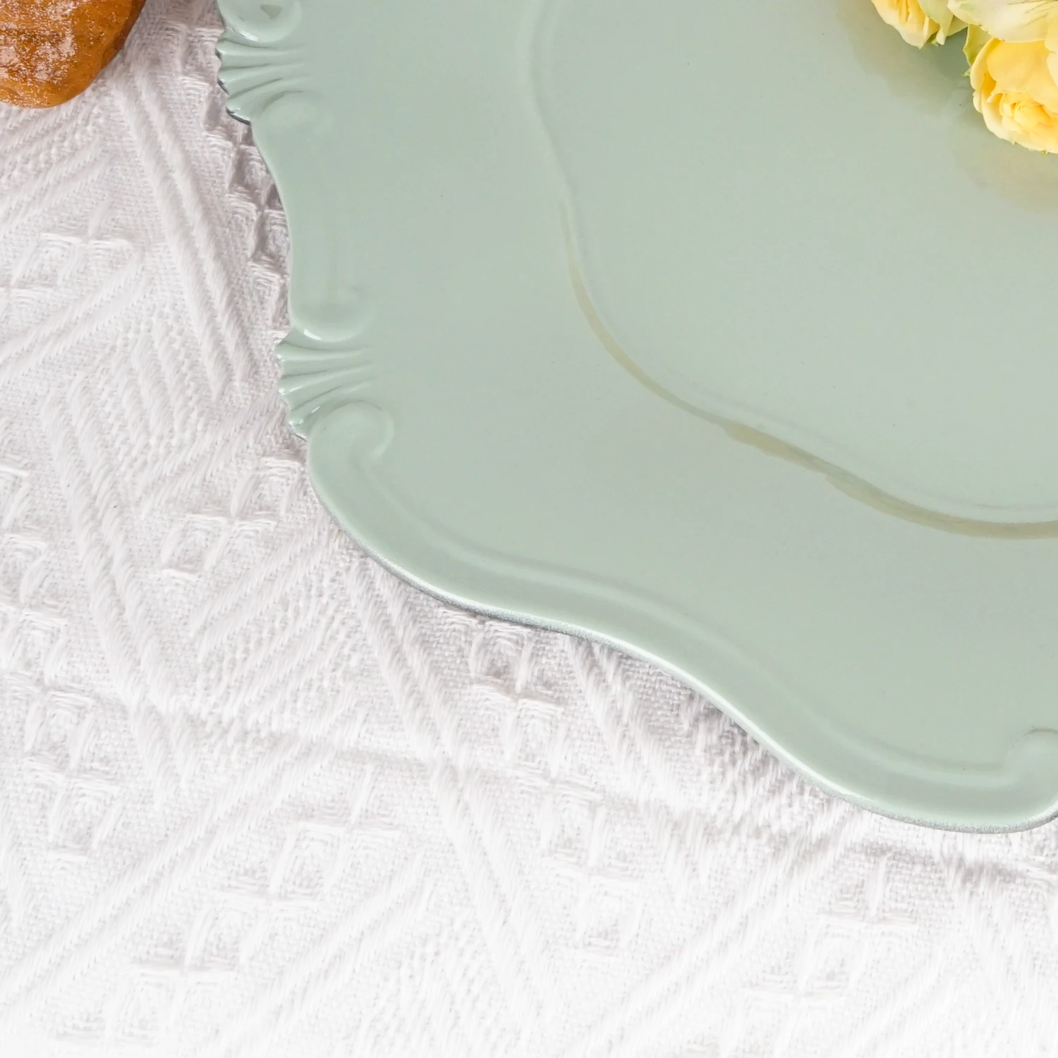 Wholesale 13 Inch Round Light Green Plate Wedding Party Banquet ...