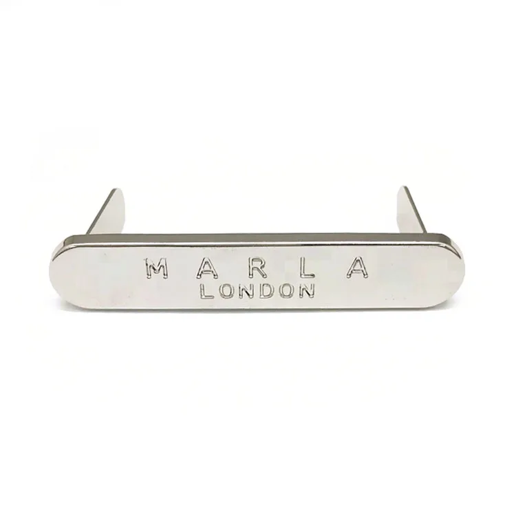 Custom Metal Brand Name Plate for Handbags - ECO-FRIENDLY
