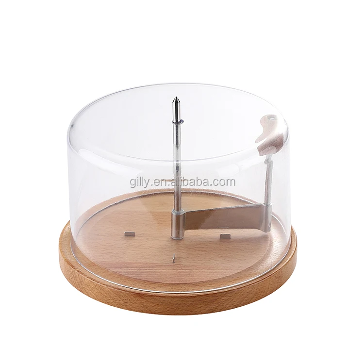 Rotary Cheese Slicer with Transparent Dome & Cutting Board