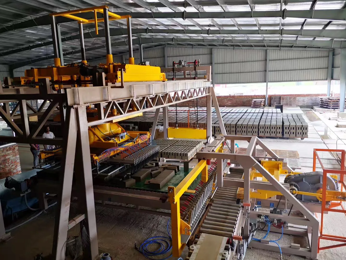 Labor Saving Automatic Brick Stacking Machine Brick Stacker Setting ...