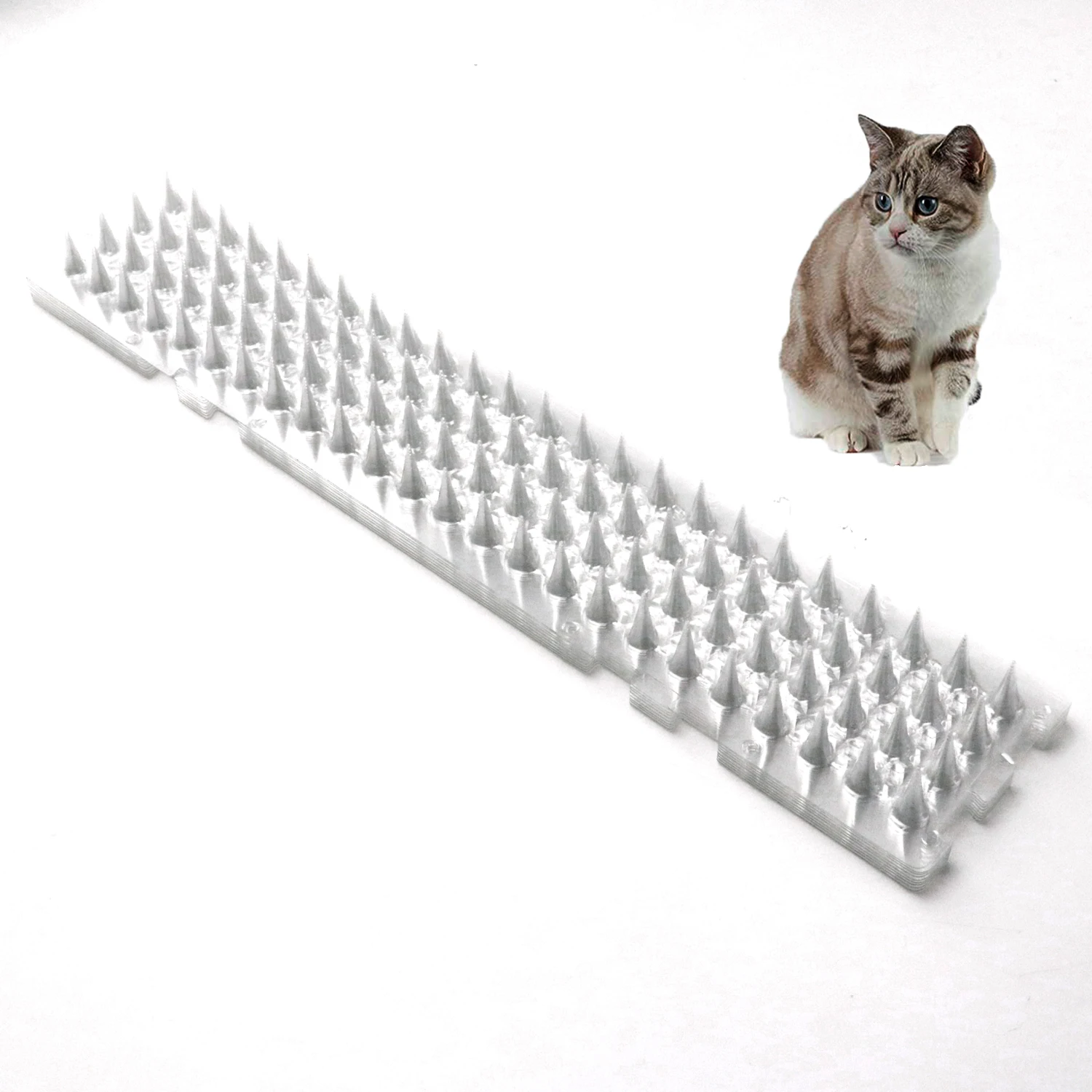Transparent Plastic Bird Defender Spikes for Indoor & Outdoor Use