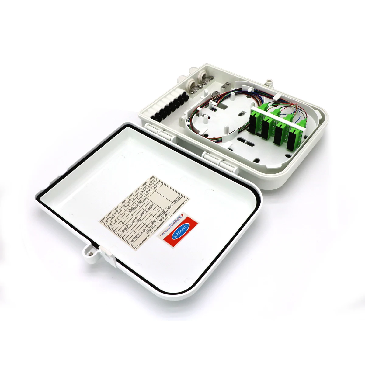 16 Ports Abs Fiber Optic Distribution Box Full Set With Or Without Sc ...