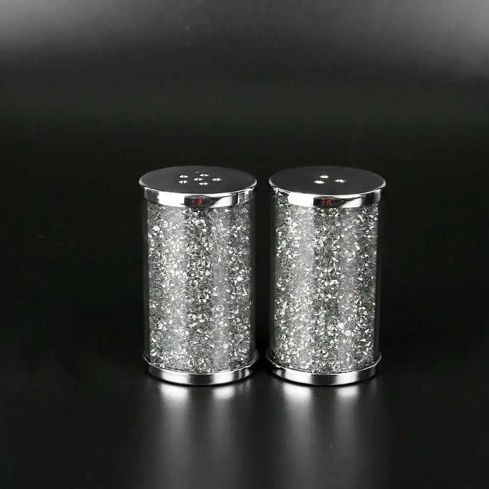 Toppingood Salt & Pepper Shakers - Elegant Diamond Crystals